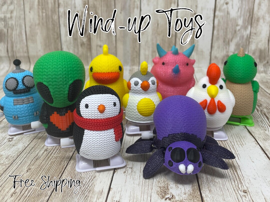 Wind-up Walking Toys With a Crochet or Knitted Effect, 3d Printed ...