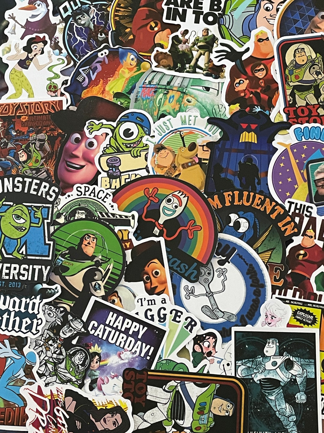 Disney Pixar Stickers | RANDOM Pack of 6 | Mystery Pack | Waterproof ...