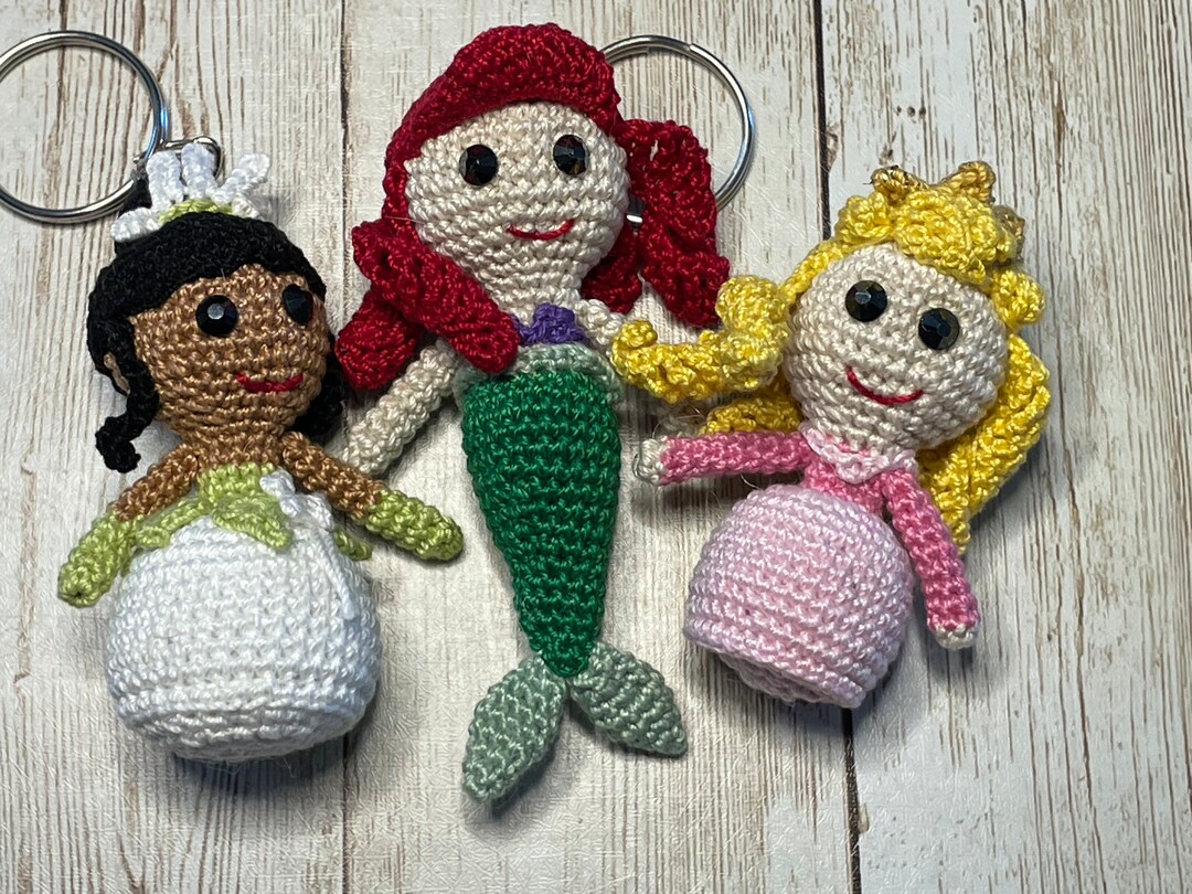 Disney Princess Keychains | Aurora | Ariel | Tiana | Disney | Micro ...