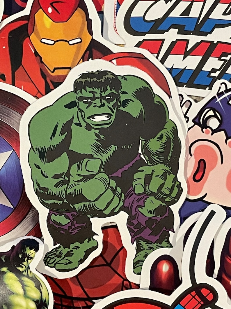 Marvel Stickers Mystery Pack RANDOM Pack of 6 Waterproof - Etsy