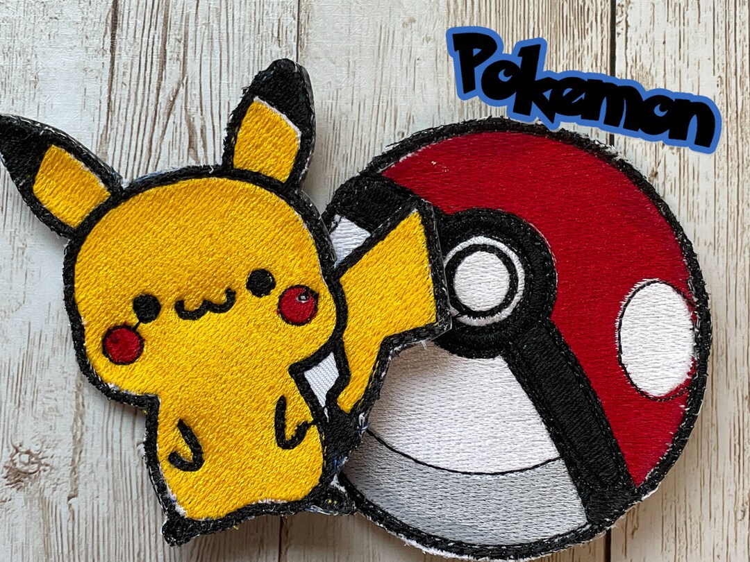 Pokemon Patches Pikachu Poke Ball Iron-on Patch Sew-on Patch Embroidery ...