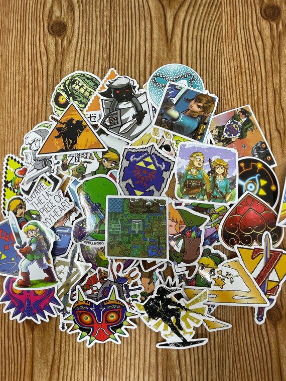 Legend of Zelda Stickers // RANDOM Pack of 6 // Waterproof // | Etsy