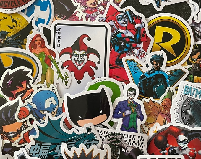DC Comic Stickers | RANDOM Pack of 6 | Mystery Pack | Waterproof ...