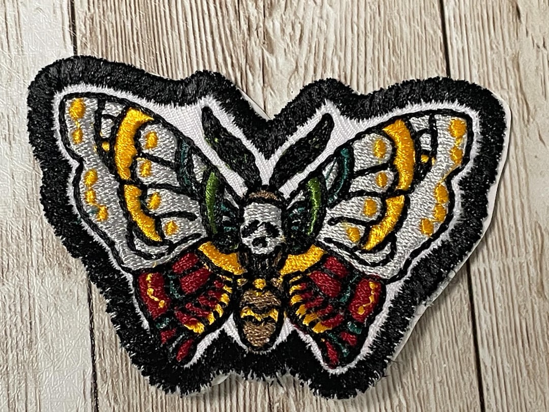 Goth Moth Patch, Iron-on or Sew-on, Embroidery Patch - Etsy