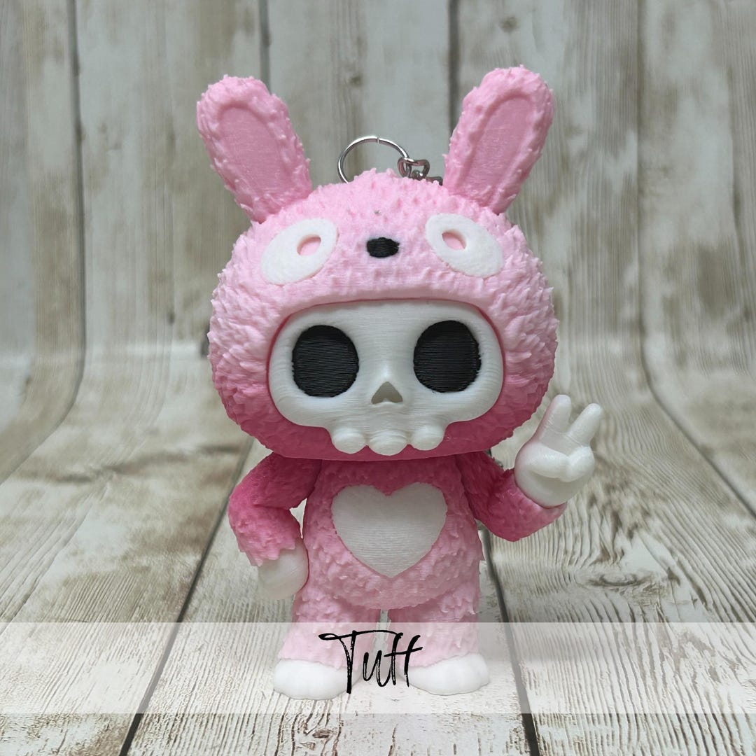 Tuff, the Skubbie: A Chibi Skull Charm for Your Bag, Car, Purse, or ...