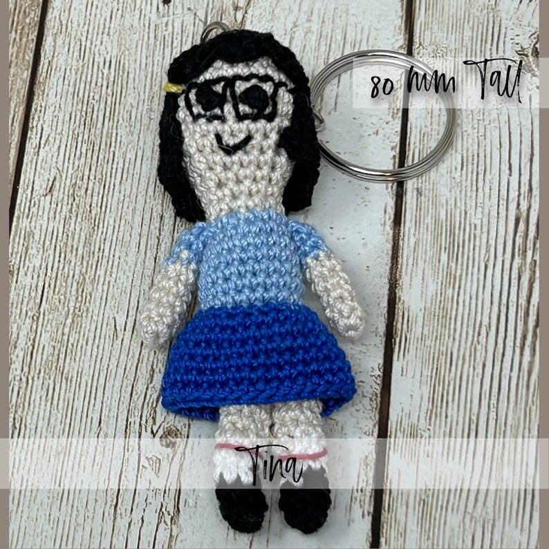 Bob's Burgers Keychains: Gene, Louise, Tina Belcher, Micro Crochet ...