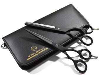 Professional Moustache Scissors and Beard Trimming Scissors, Extremely Sharp Black, With ...