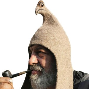 LARP, Hat With Bird, Animal Hat, Theatre Costume, Festival Wear ...