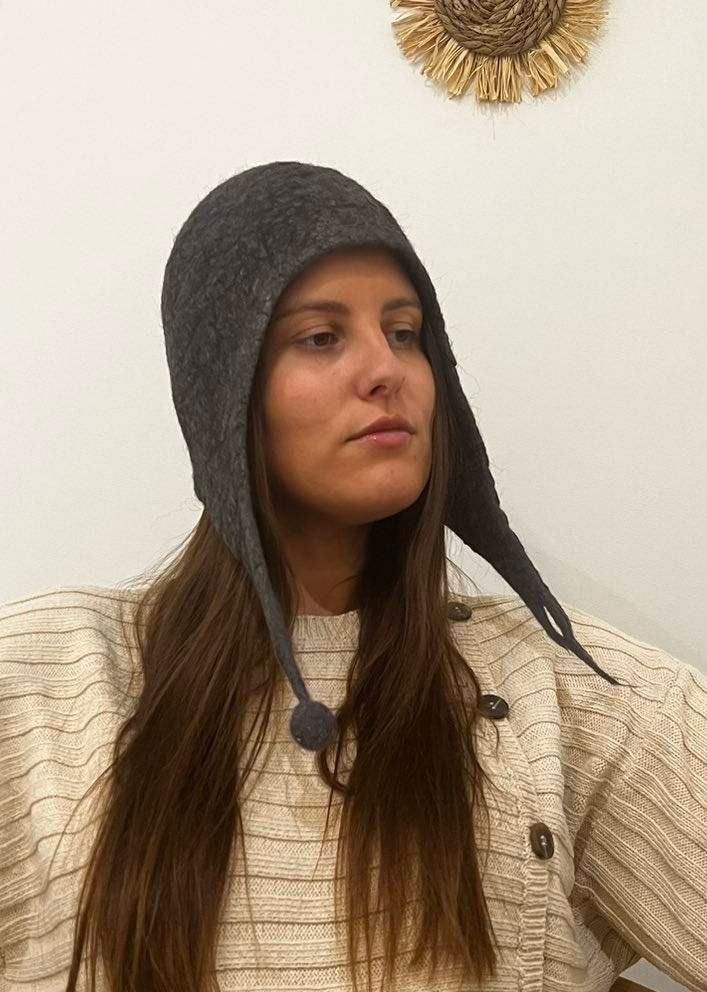 Felted Natural Wool Sauna Hat Unique Hat Unisex Spa Hat Spa - Etsy