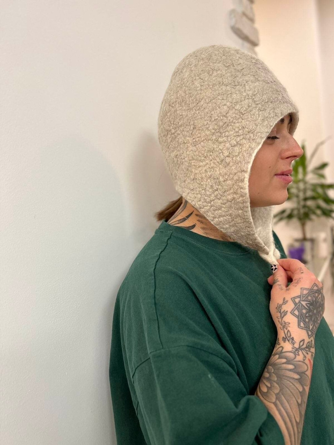 Felted Natural Wool Sauna Hat Unique Hat Unisex Spa Hat Spa - Etsy