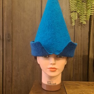 Wizard Hat, Cuman Style Felted Cap, Medieval Triangle Headwear, Warm ...