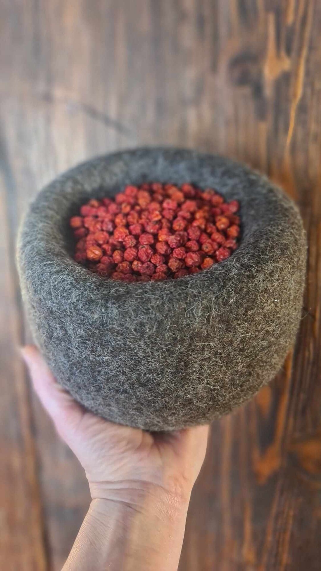 Felt Basket, Felt Bowl, Egg Case, Fruit Basket, Planted Pod, Natural ...