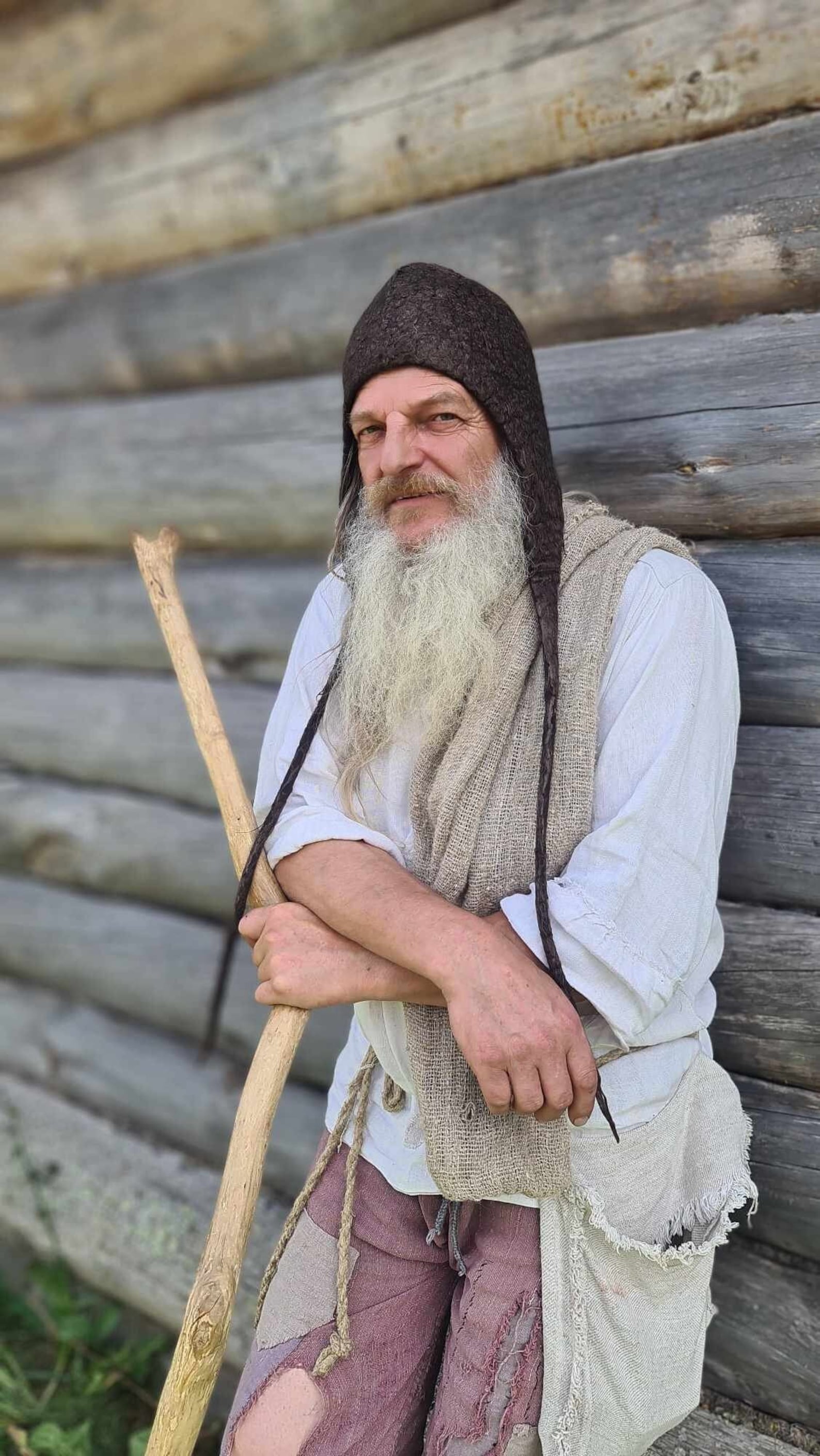 Medieval Cap From Wool, Felted Coif, Waistband Under Helmet, Middle ...