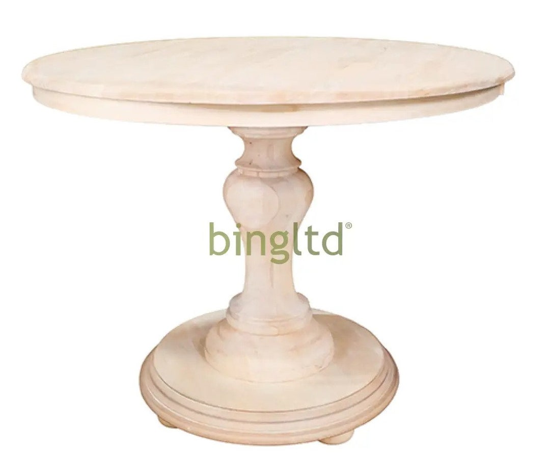 Unfinished round dining table store