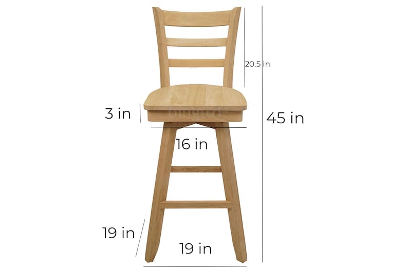 Bingltd - Bandy Bar & Counter Stool – Unfinished - Etsy