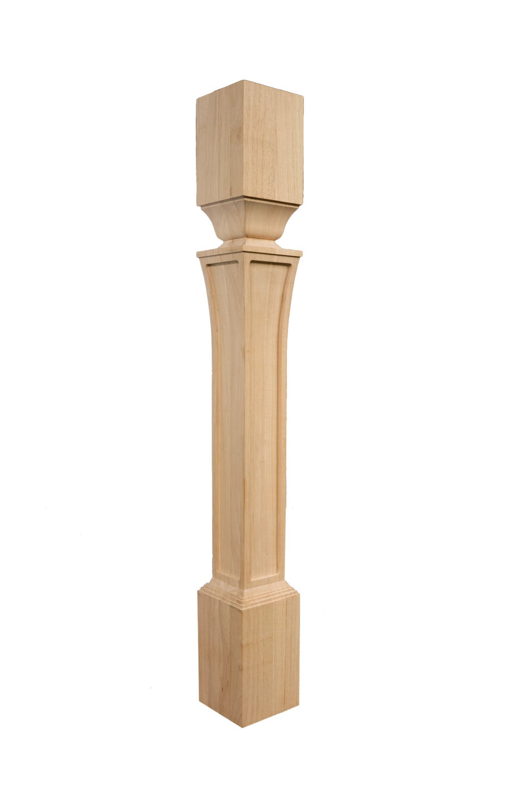 Bingltd - 41" Tall Unfinished Square Hardwood Kitchen Island Post - 1 ...