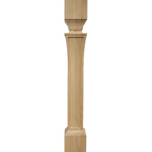 Bingltd - 41" Tall Unfinished Square Hardwood Kitchen Island Post - 1 ...