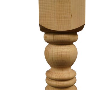 Bingltd - 18" Tall Unfinished Hardwood Round Table Leg Post - 1 PC ...