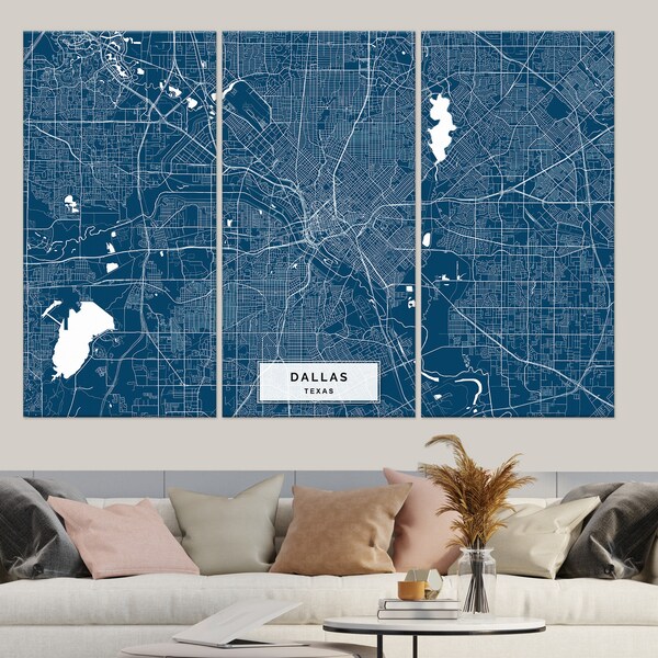 Dallas Map - Etsy