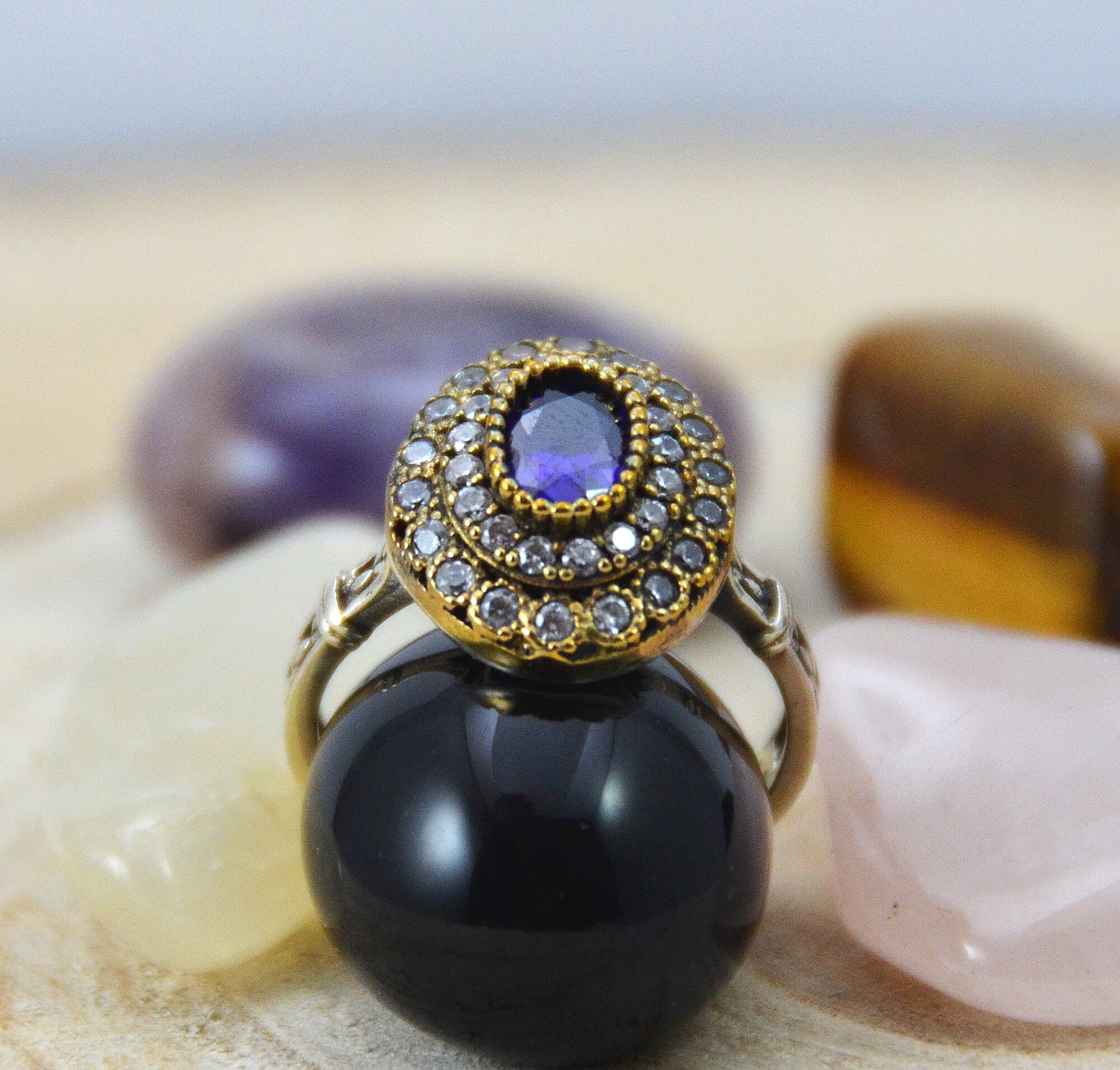 Turkish Handmade Ring Solid 925 Sterling Silver Amethyst | Etsy