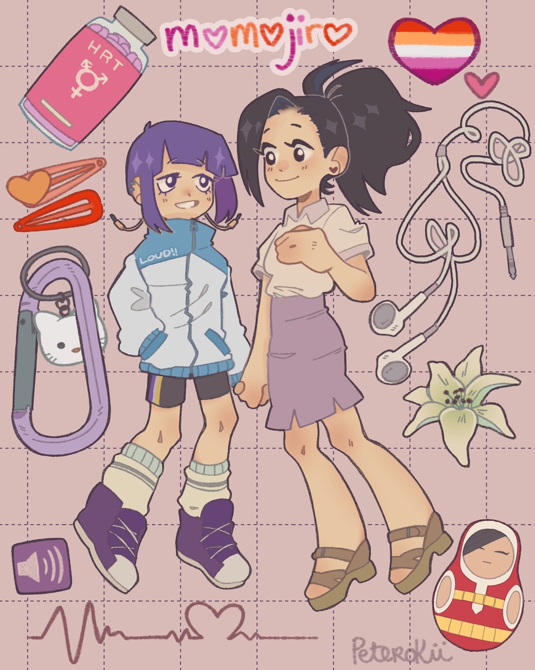 Momojiro Sticker Sheet - Etsy