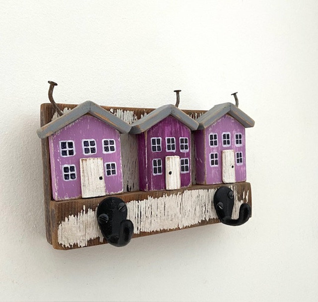 Reclaimed Whimsical Wall Decor Rustic House Barn Wood Art - Etsy