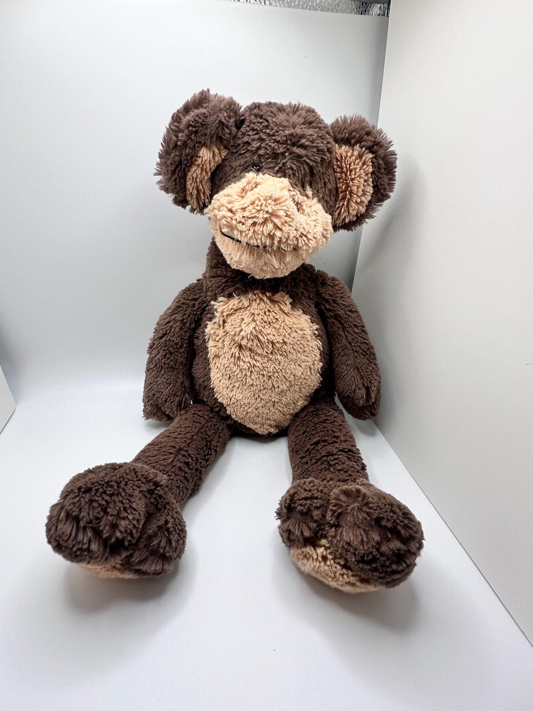 Pottery Barn Kids Big Ear Big Grin Brown Monkey Plush 16” 2012 - Etsy