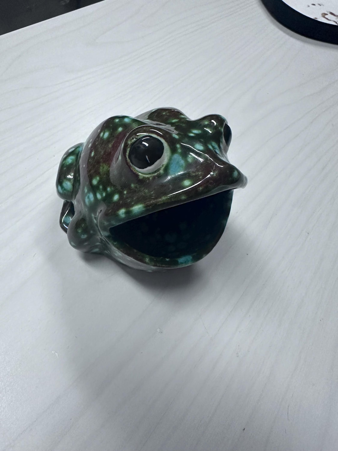 Vintage Handmade Kitchen Sink Frog Brown Green - Etsy