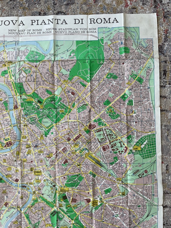 Nuova Pianta Di Roma Map Casa Editrice Lozzi Roma 1969 1970 - Etsy