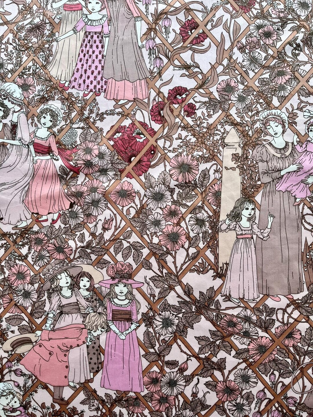 Vintage Jonelle Sugar and Spice Fabric, 1970s John Lewis, Pat Albeck ...