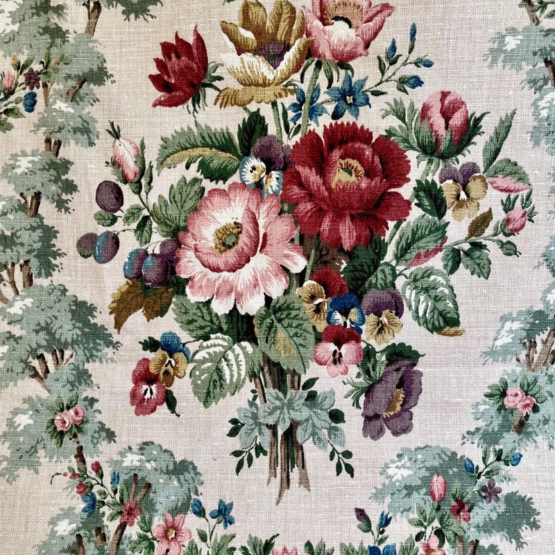 Vintage Floral Fabric - Etsy