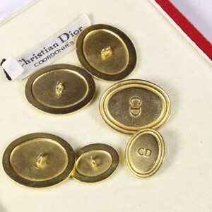 CHRISTIAN DIOR Vintage Gold Metal Oval Logo Button Price for 1 Button ...