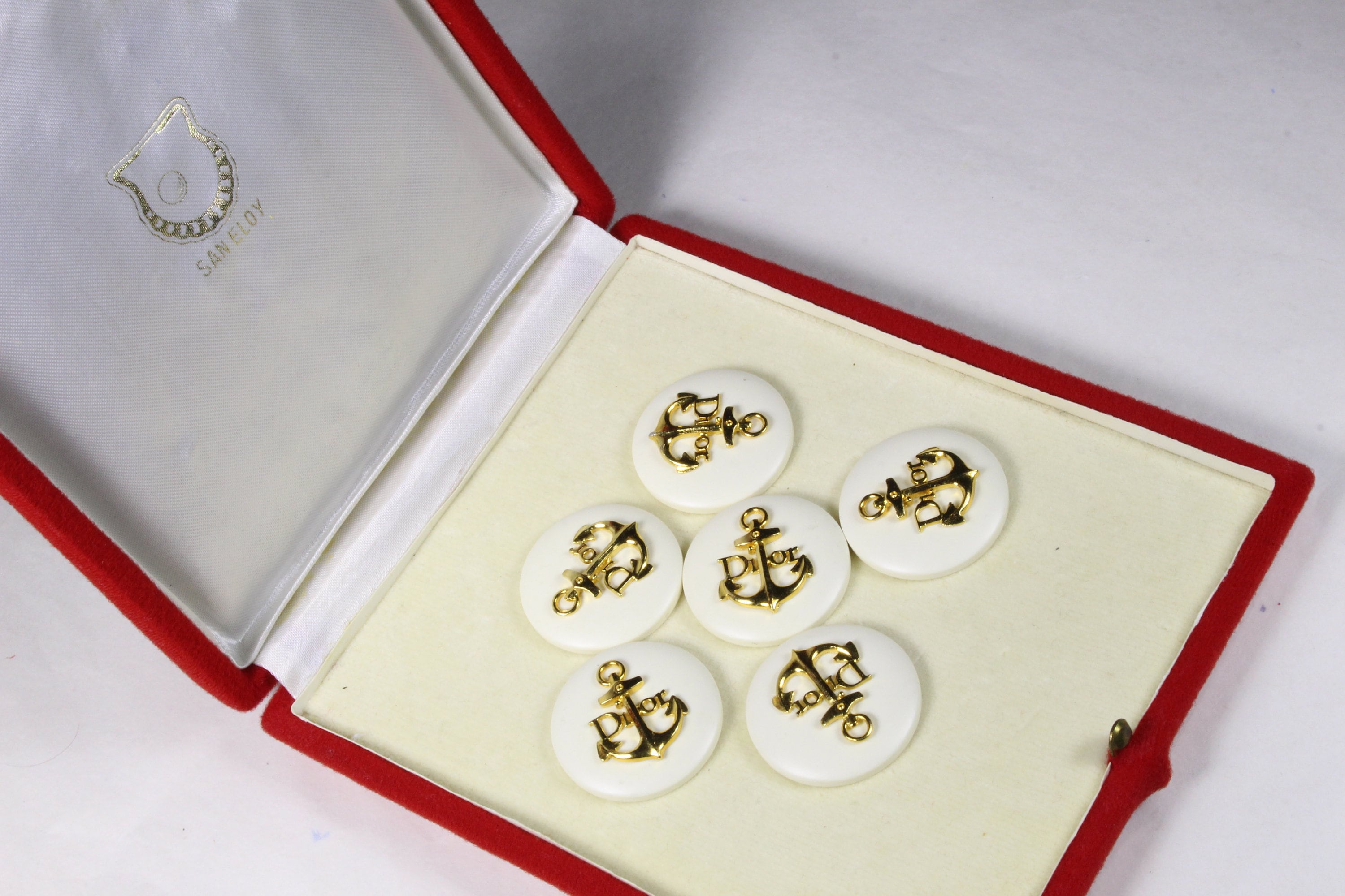 CHRISTIAN DIOR Vintage White Resin Button Anchor Price for 1 Button - Etsy