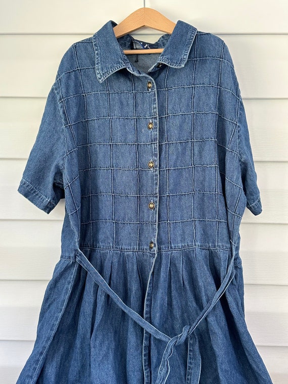 Vintage Original TY Wear Jumper Maxi Dress 90s Denim … - Gem