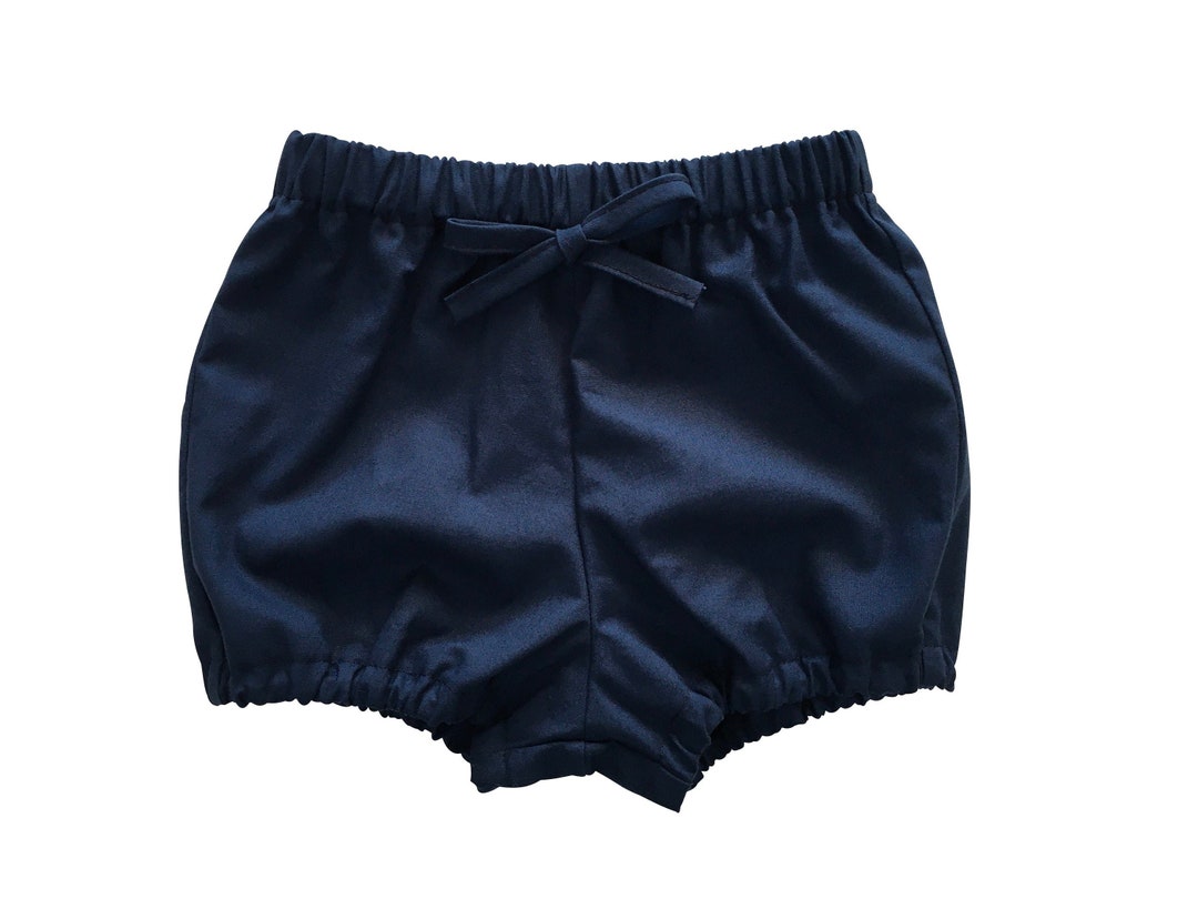 Navy Bloomers, Blue Diaper Cover, Nappy Cover, Baby Girl, Toddler ...