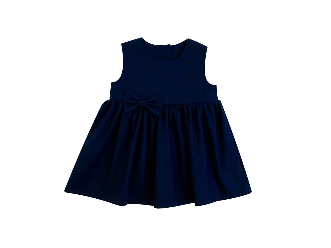 Navy Dress, Navy Flower Girl, Navy Toddler Dress, Fall Outfit, Baby ...