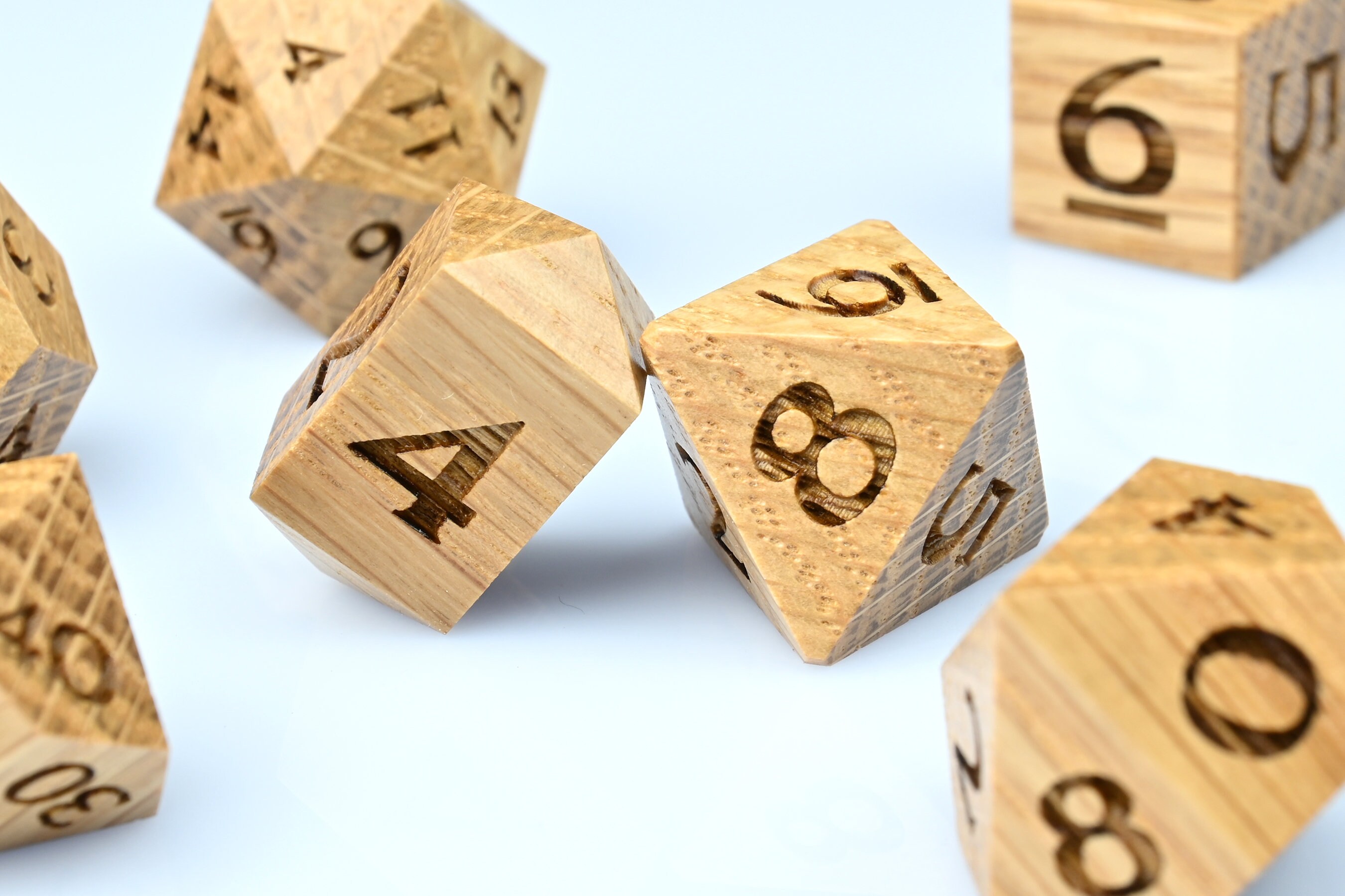 White Oak Wood Dice D&D Rpg Delver's Wooden Dice Set - Etsy