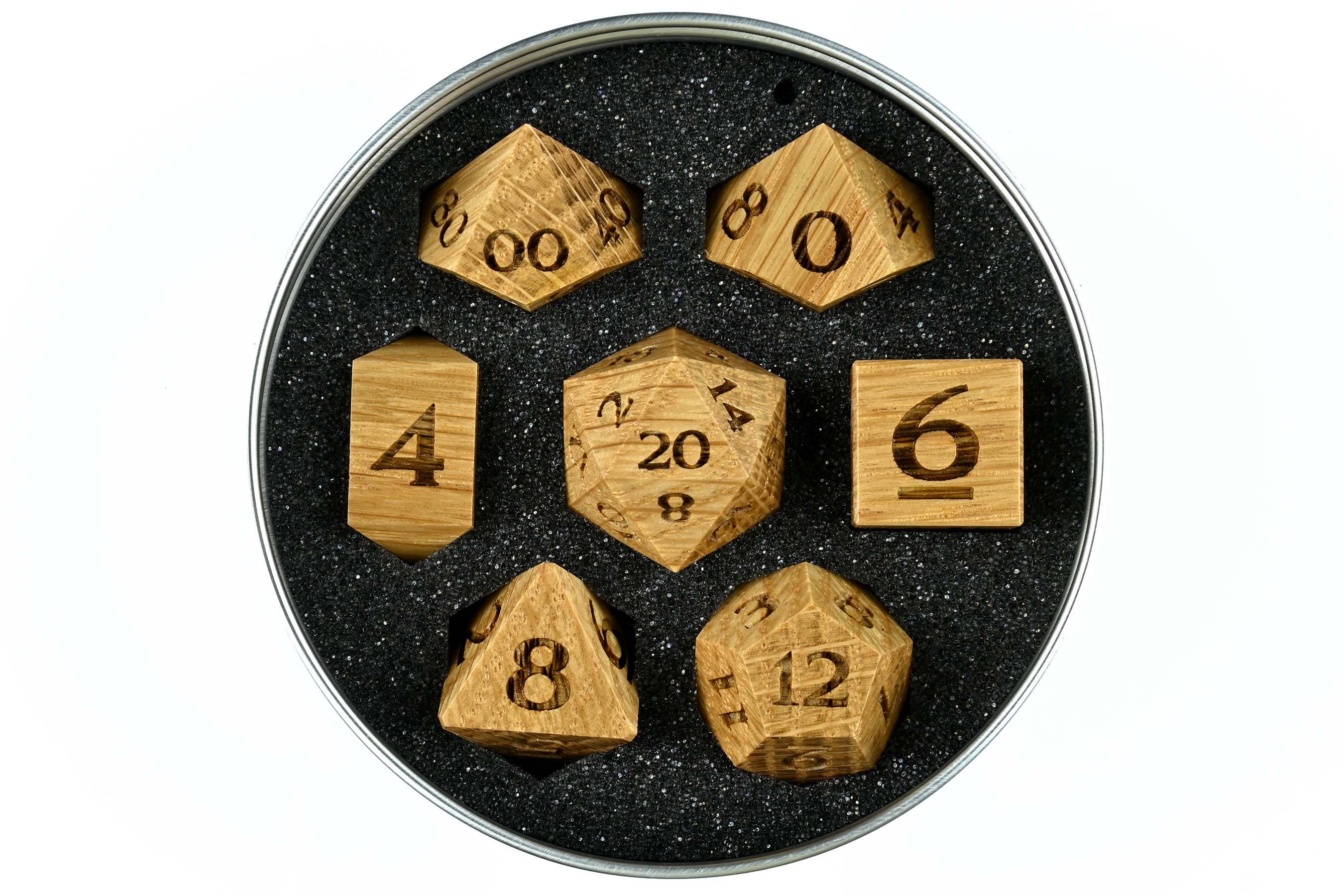 White Oak Wood Dice D&D Rpg Delver's Wooden Dice Set - Etsy