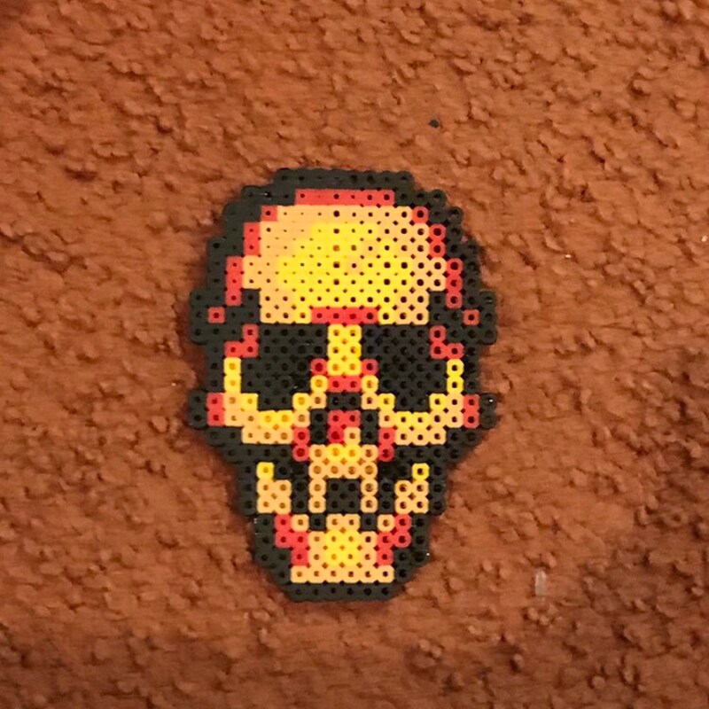 Perler Bead Skull - Etsy