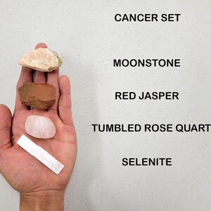 Crystals for Cancer Zodiac Sign Moonstone Red Jasper Rose - Etsy