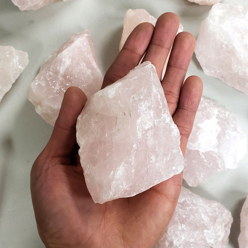 Large Rose Quartz Crystal Chunk Rose Quartz Rough Stone - Etsy