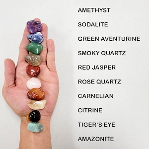 Tumbled Crystal Set 10 Piece Small Polished Gemstones Mini Tumbled ...