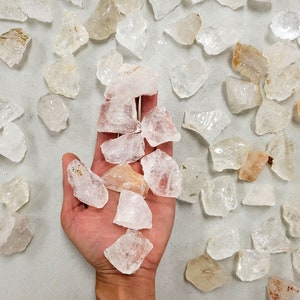 Rough Clear Quartz Crystals, Bulk Rough Raw Stones for Tumbling ...