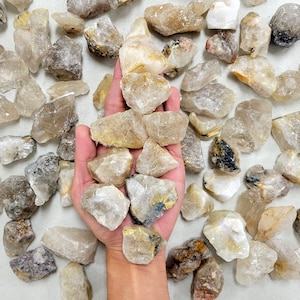 Rough Rutile Quartz Crystals Raw Rutilated Quartz Stones Bulk for ...