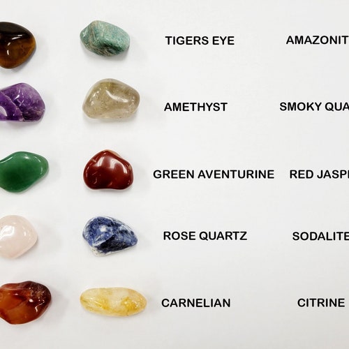 Tumbled Crystal Set 10 Piece Small Polished Gemstones Mini - Etsy