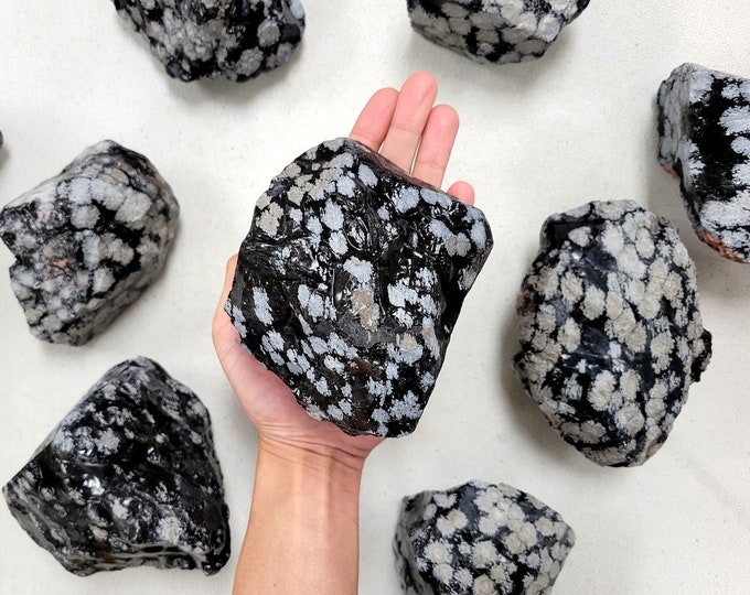 Large Snowflake Obsidian Display Specimens Rough Raw Unpolished Giant ...