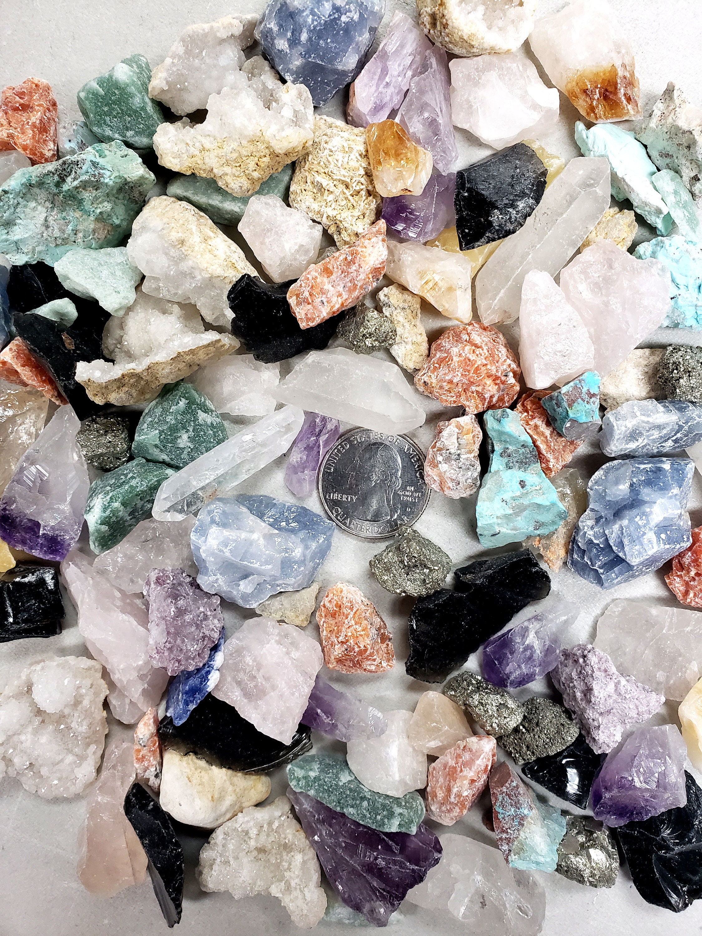 Raw Crystal Chips Assorted Crystals Bulk Rough Natural - Etsy