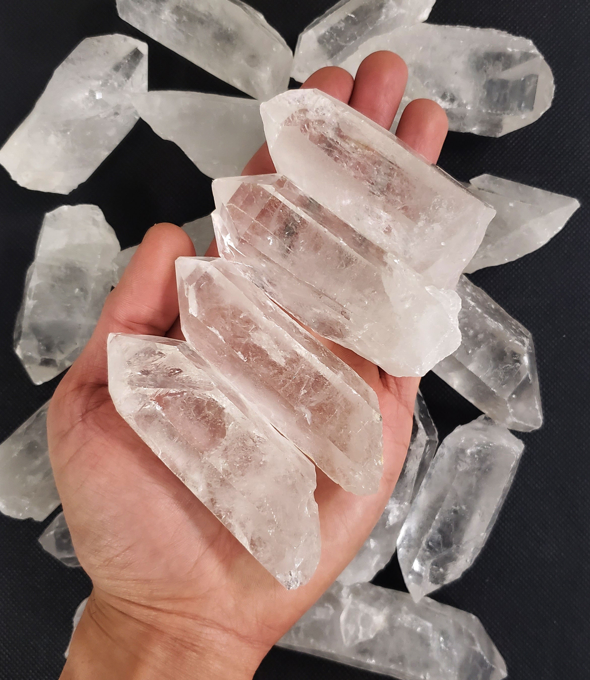 Large Quartz Crystal Points SET OF 4 Quartz Points From - Etsy