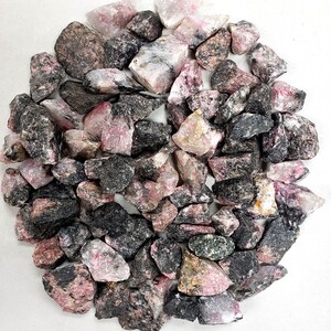 Rhodonite Stones Raw Bulk Crystals Natural Stones for Tumbling, Cabbing ...