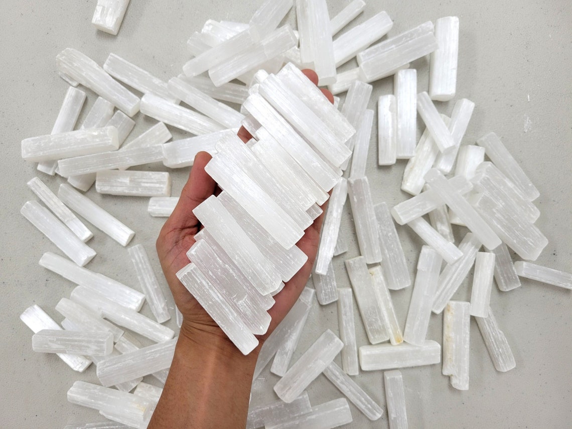Selenite Sticks - Bulk Wholesale Lot - Selenite Crystal, Gypsum, White ...